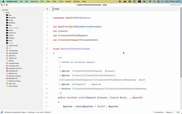GitHub - PyaeSoneAungRgn/sublime-laravel-pint: Laravel Pint For Sublime ... GitHub - PyaeSoneAungRgn/sublime-laravel-pint: Laravel Pint For Sublime ...