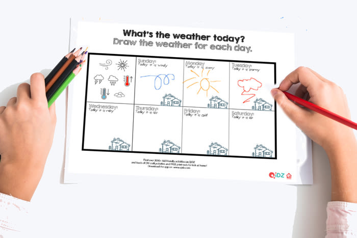 Draw The Weather FREE Printable - QiDZ