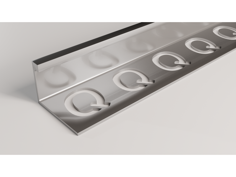 Chrome Straight Edge Trim 2.5m | Tiling Trims | Quantum Group