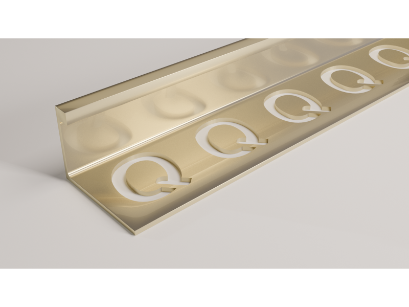 Solid Brass Straight Edge Trim 2.5m | Tiling Trim | Quantum Group NI