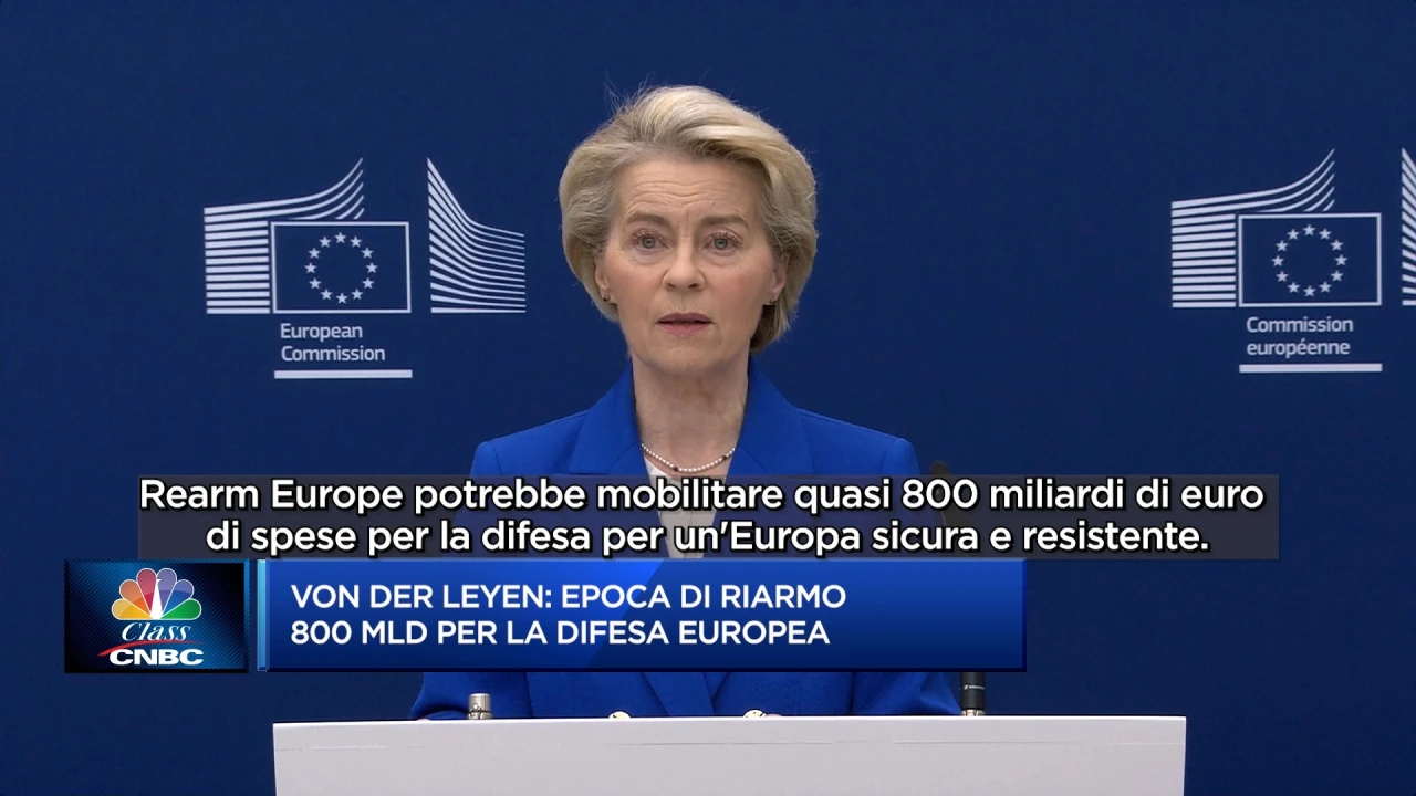 Ursula von der Leyen: per il riarmo dell’Europa mobiliteremo 800 miliardi di euro