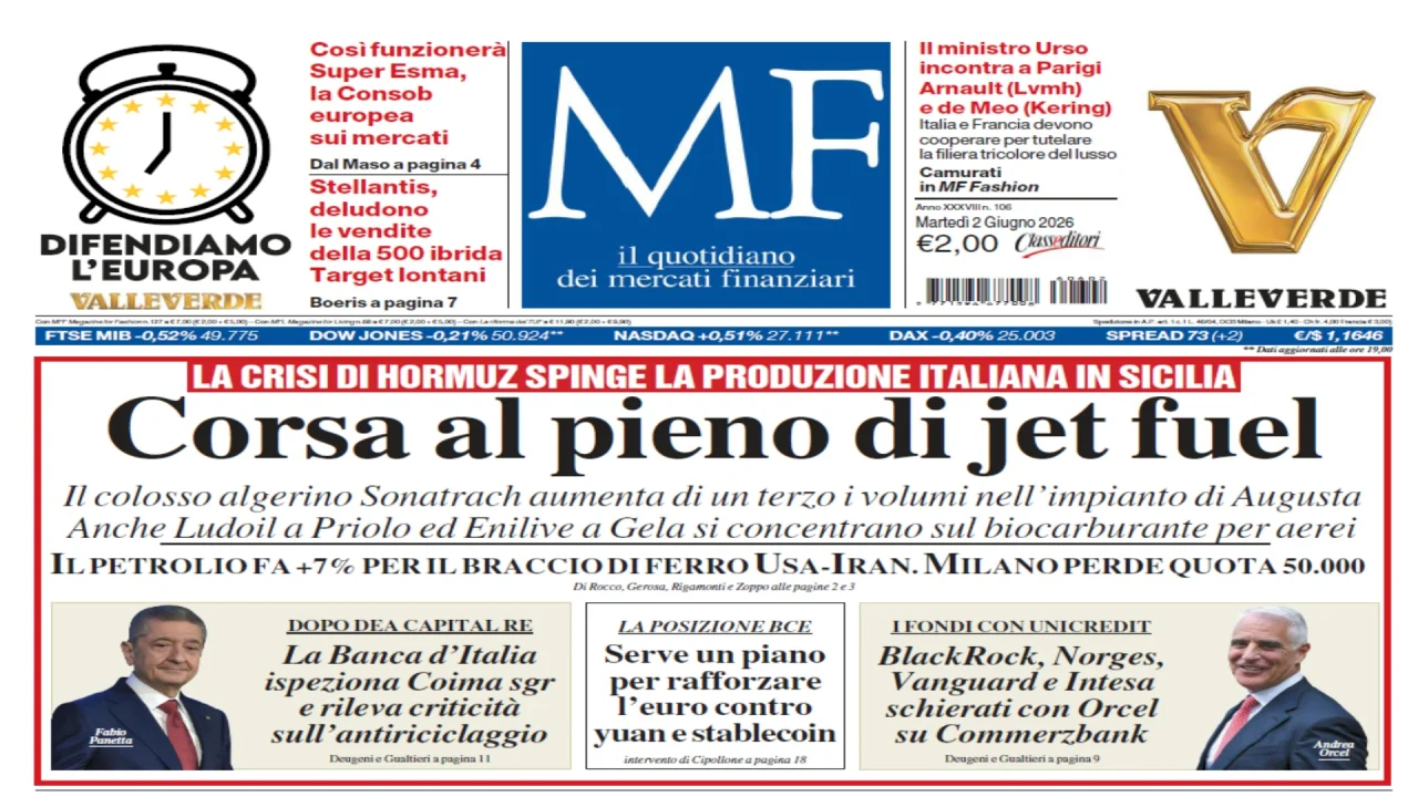 Rassegna stampa di oggi 2 giugno: BlackRock tifa UniCommerz, Anthrophic ...