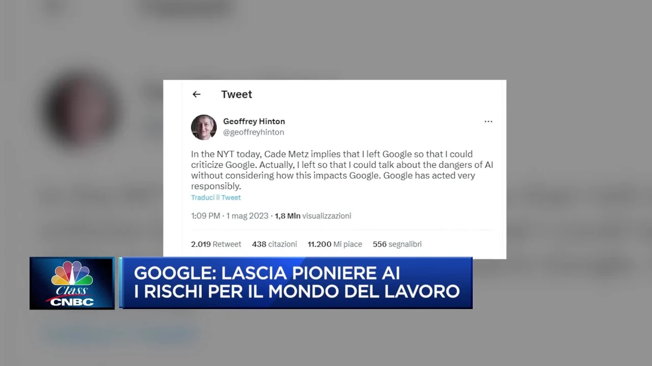 Google, lascia il padrino dell’AI Geoffrey Hinton: “L’intelligenza ... Google, lascia il padrino dell’AI Geoffrey Hinton: “L’intelligenza ...