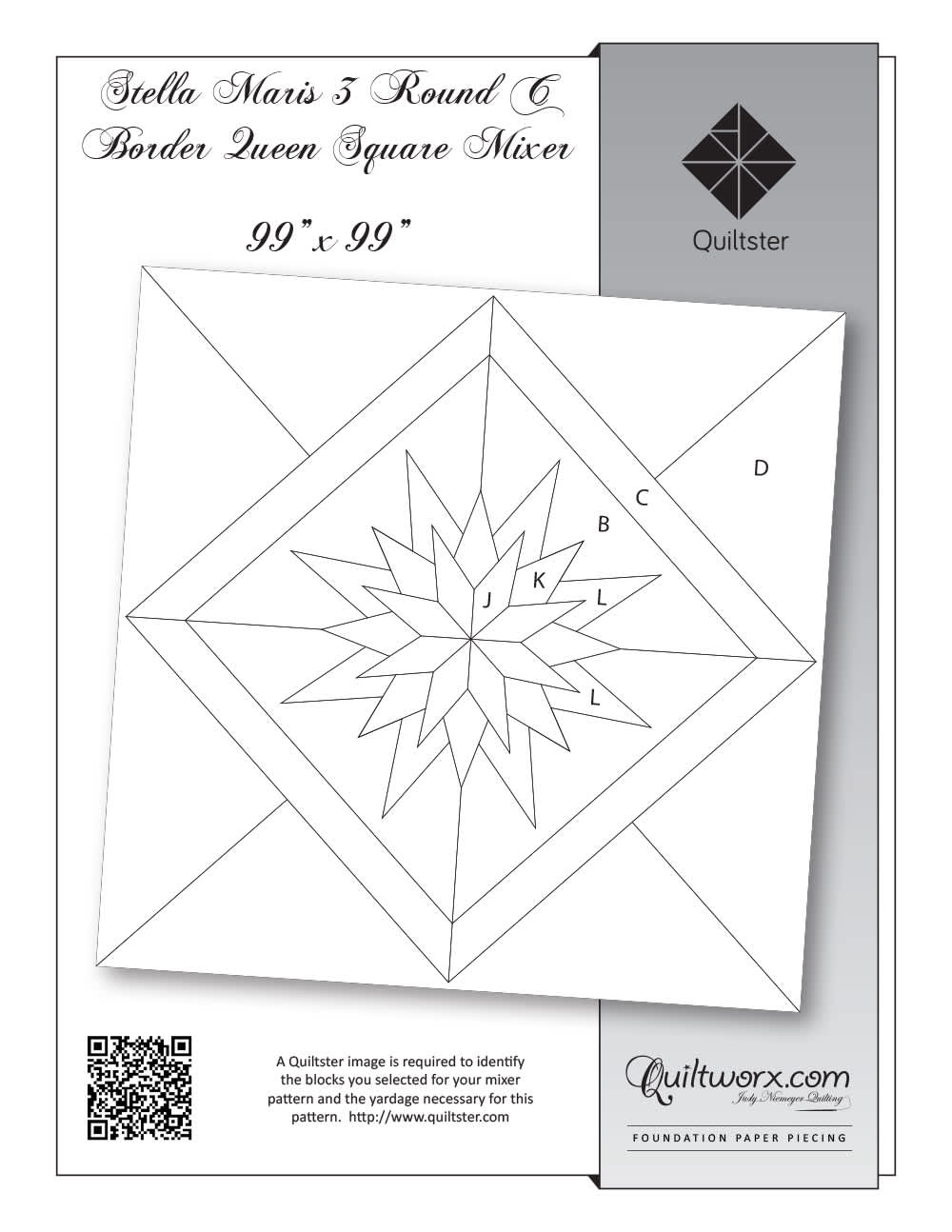 Stella Maris 3 Round C Border Queen 99 in square Mixer | Quilt Patterns ...