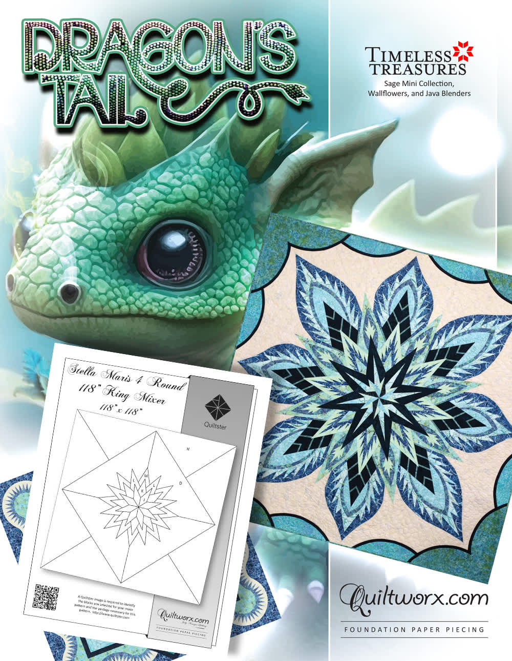 Dragon's Tail King Expansion Pattern | Quilt Patterns | Marketplace ...