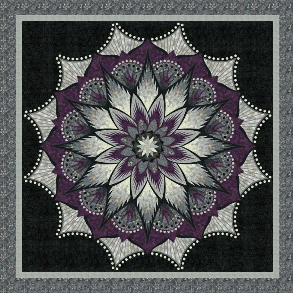 Carnival Flower King- Blackberry Colorway | Quilt Kits | Marketplace ...