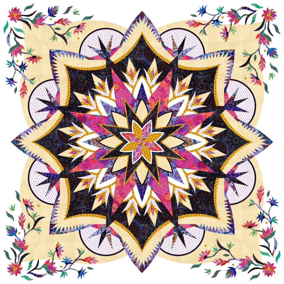 Royal Iris in Kaffe Collective | Quilt Kits | Marketplace | Quiltworx