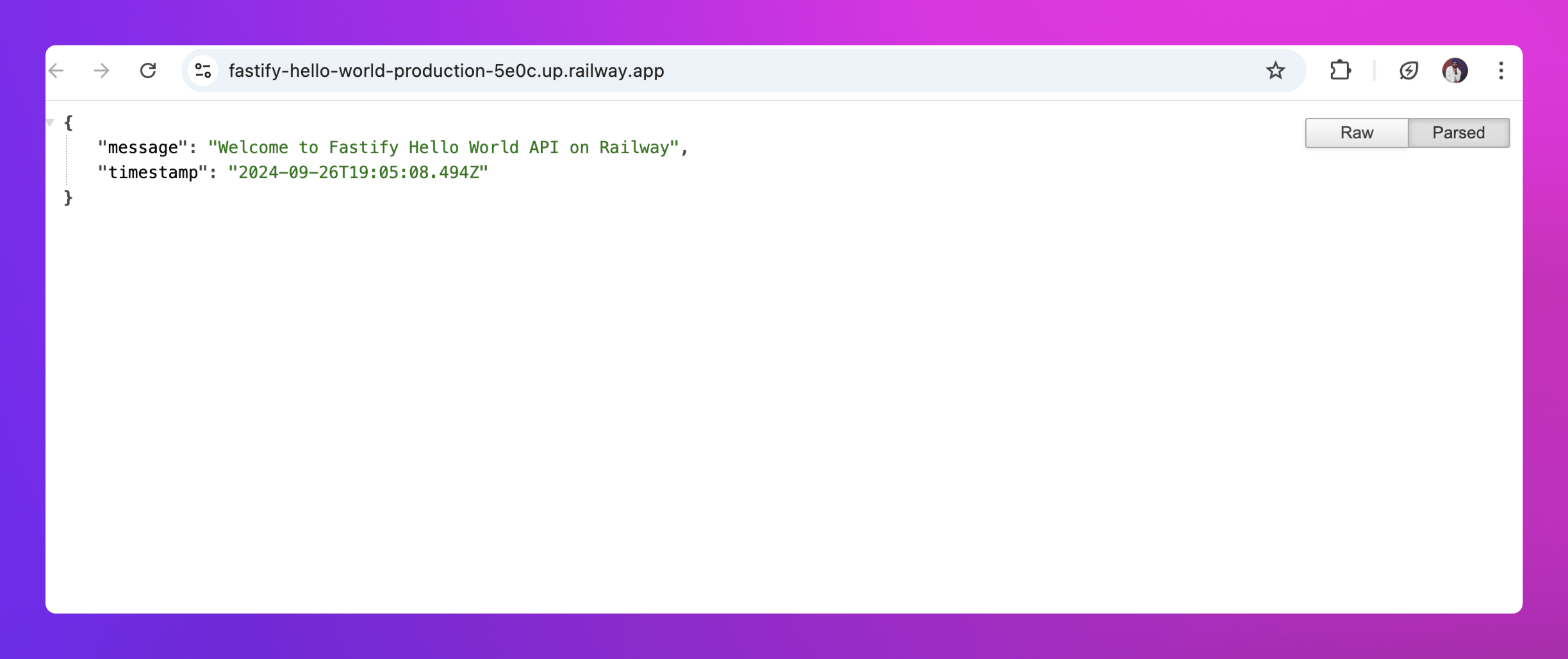 Deploy a Fastify App | Railway Docs Deploy a Fastify App | Railway Docs