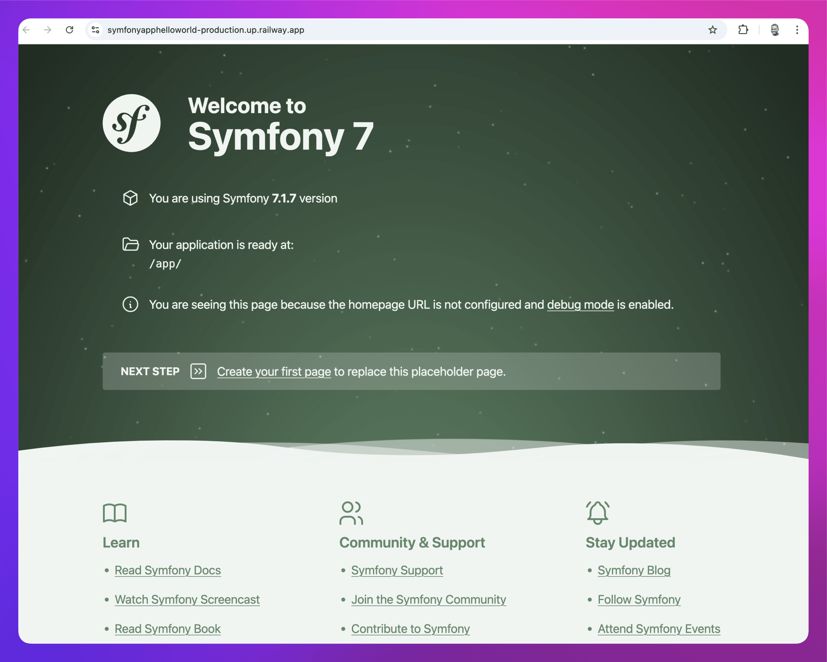 Deploy a Symfony App | Railway Docs Deploy a Symfony App | Railway Docs