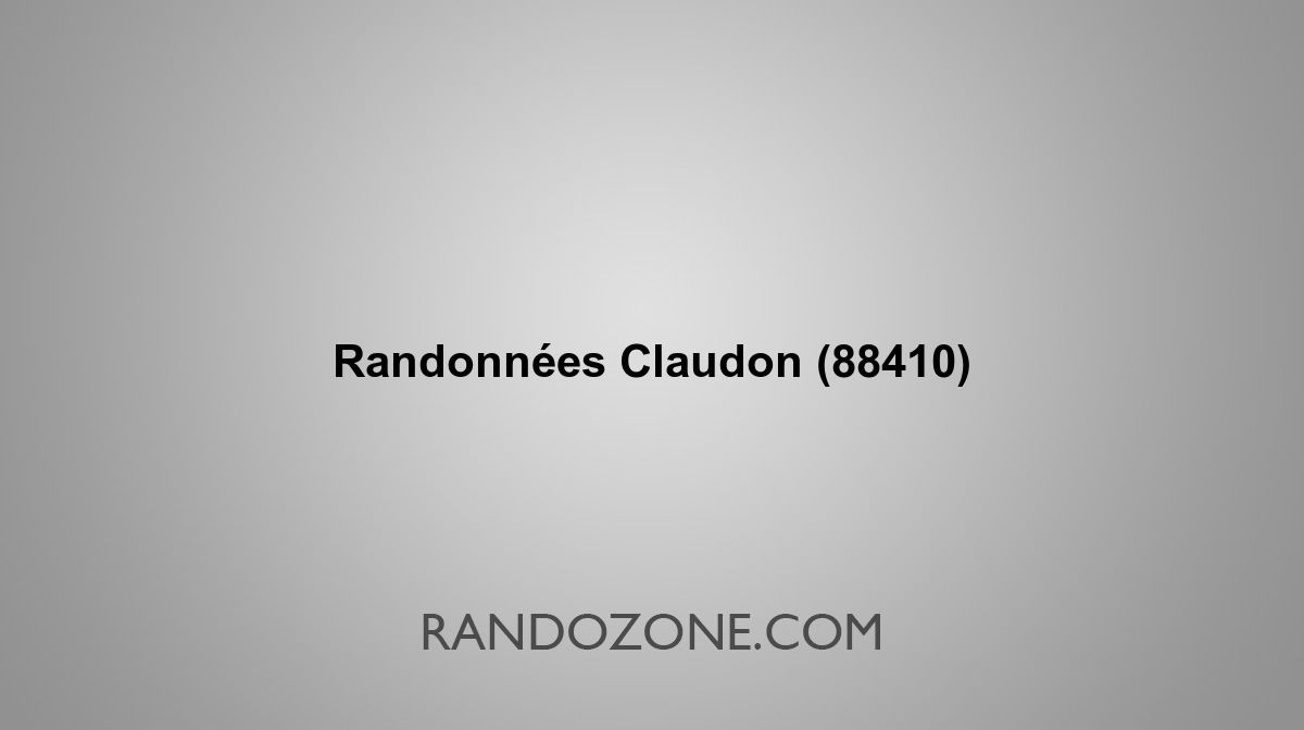 Randonnées Claudon 88410 Topos et tracés GPS : les meilleurs itinéraires