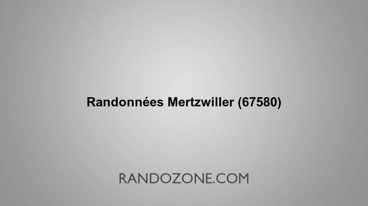 Randonnées Mertzwiller 67580 Topos et tracés GPS : les meilleurs ...