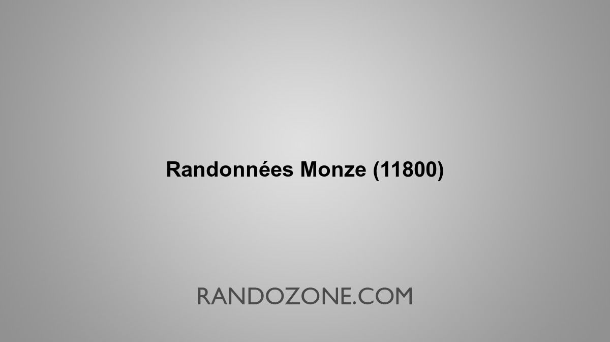 Randonnées Monze 11800 Topos et tracés GPS : les meilleurs itinéraires