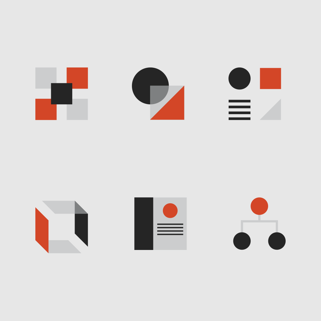 The six pieces of a design system