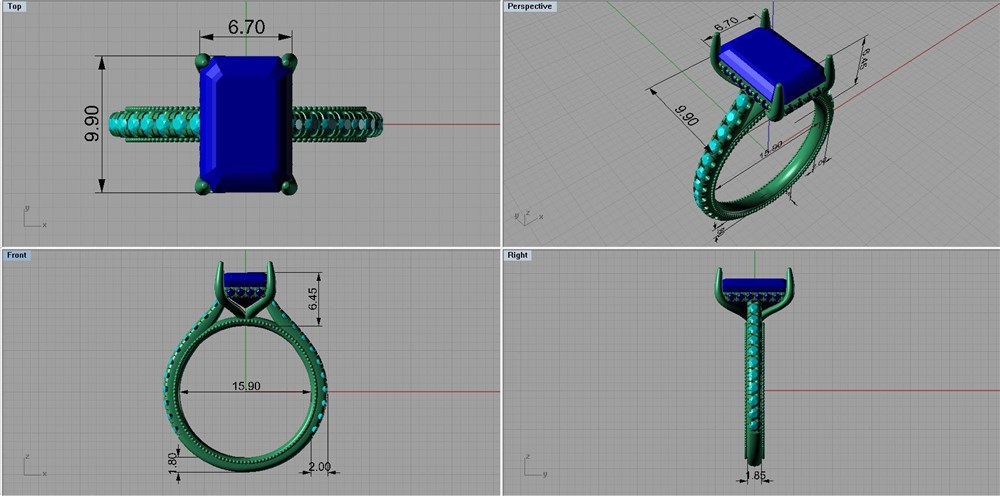 Drawing & Illustration Art & Collectibles Custom Jewelry Design CAD ...
