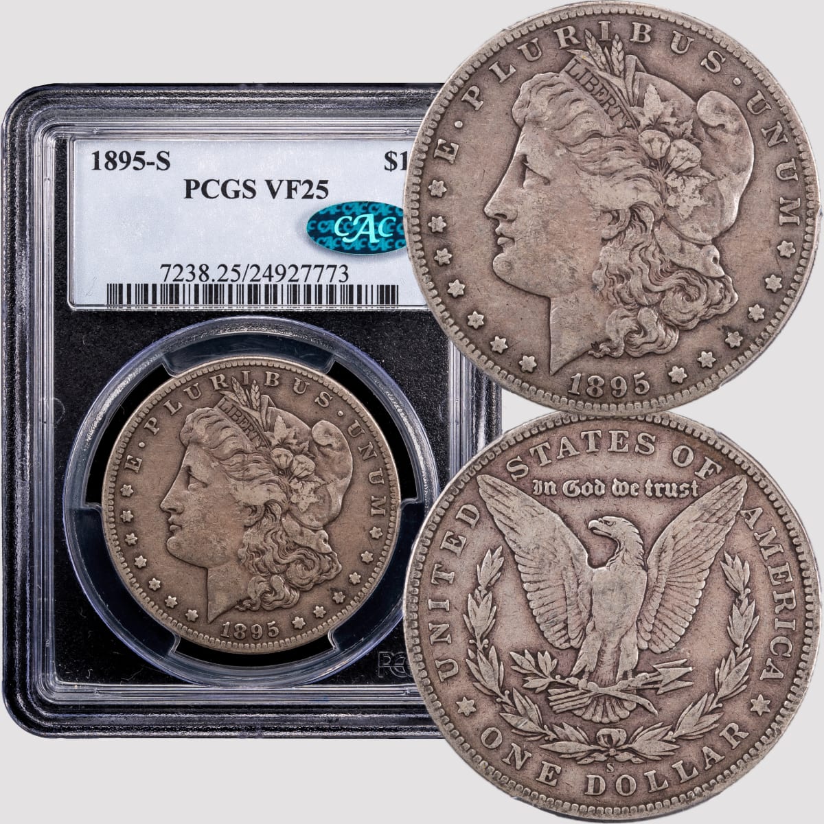 1895-S Morgan Dollar ($1) PCGS VF25 CAC - Rarity7