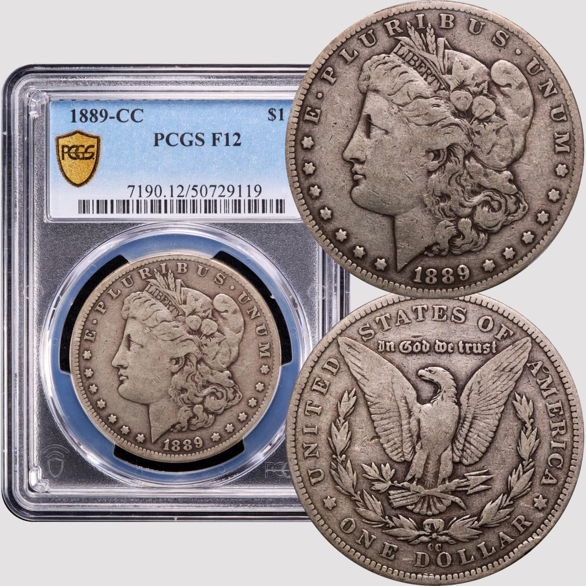1899-CC Morgan Dollar ($1) PCGS F12 - Rarity7