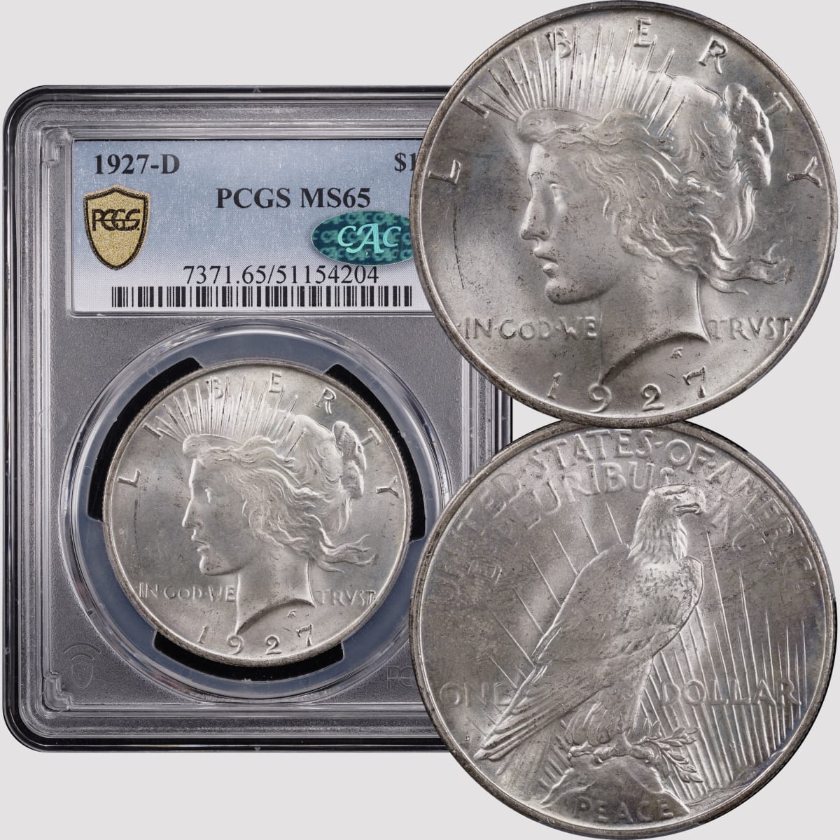 1927-D Peace Dollar ($1) PCGS MS65 CAC - Rarity7