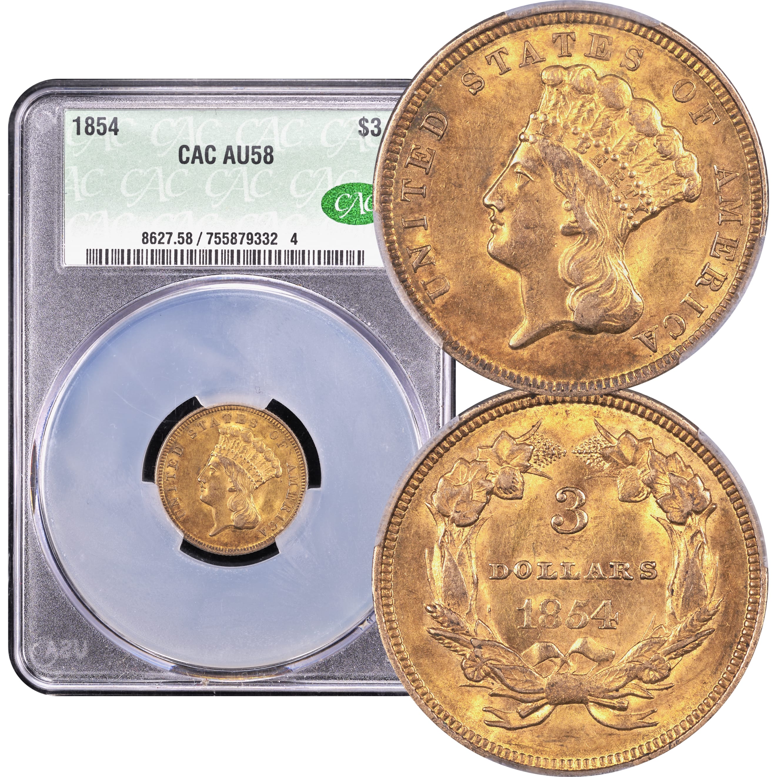 Three Dollar (1854-1889) - Coins for sale on Collectors Corner