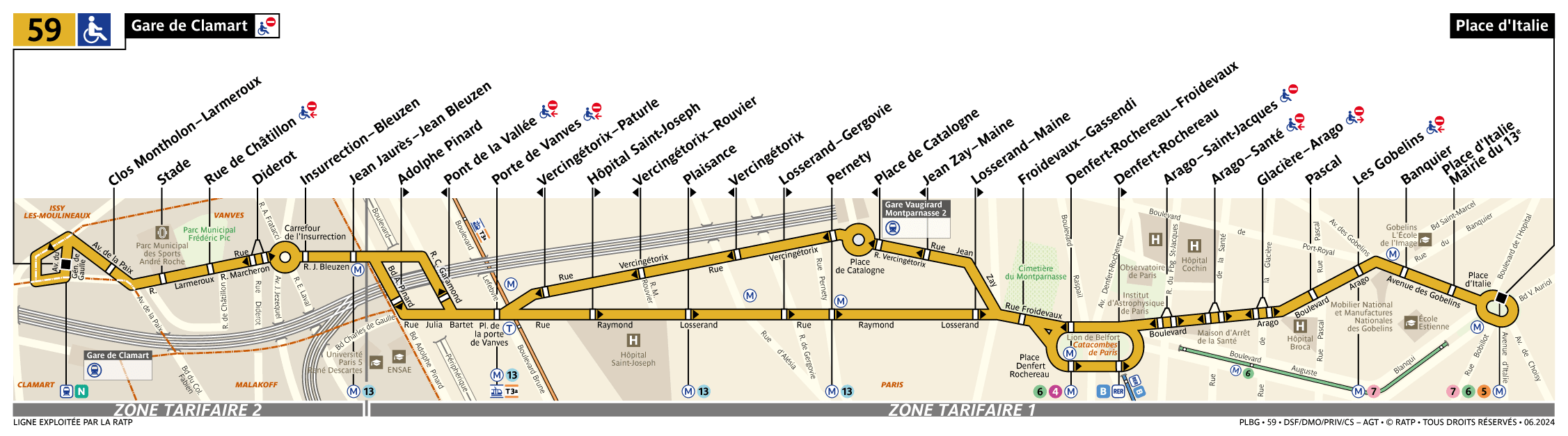 Bus Ligne 59 : plan, arrêts et horaires en temps réel | Bonjour RATP