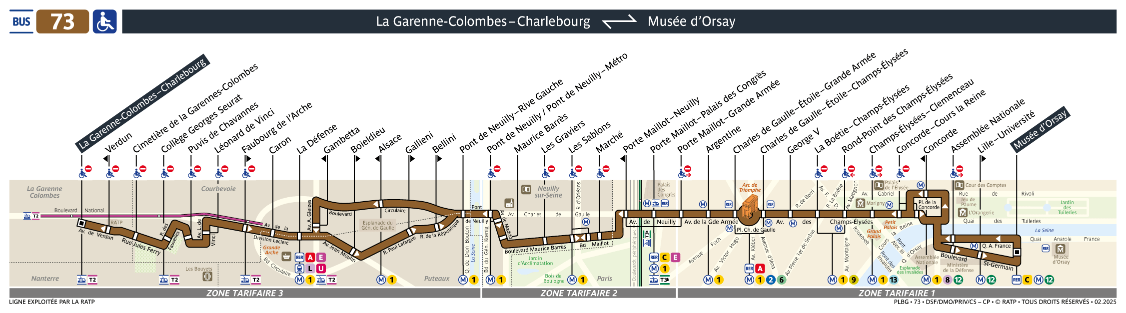 Bus Line 73: map, stops, and real-time schedules | Bonjour RATP