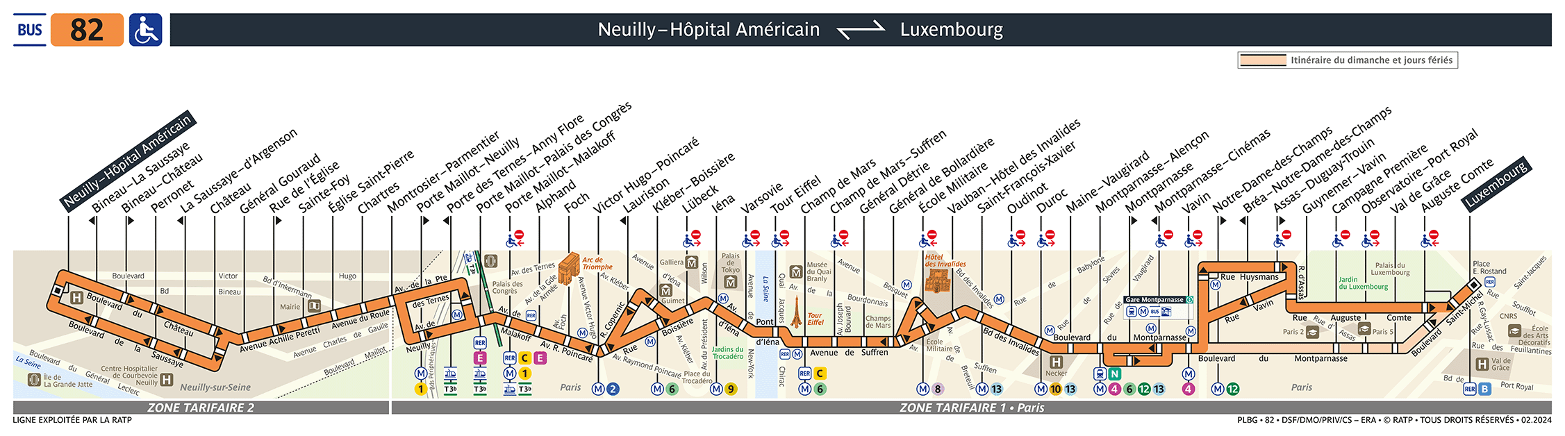 Bus Line 82: map, stops, and real-time schedules | Bonjour RATP