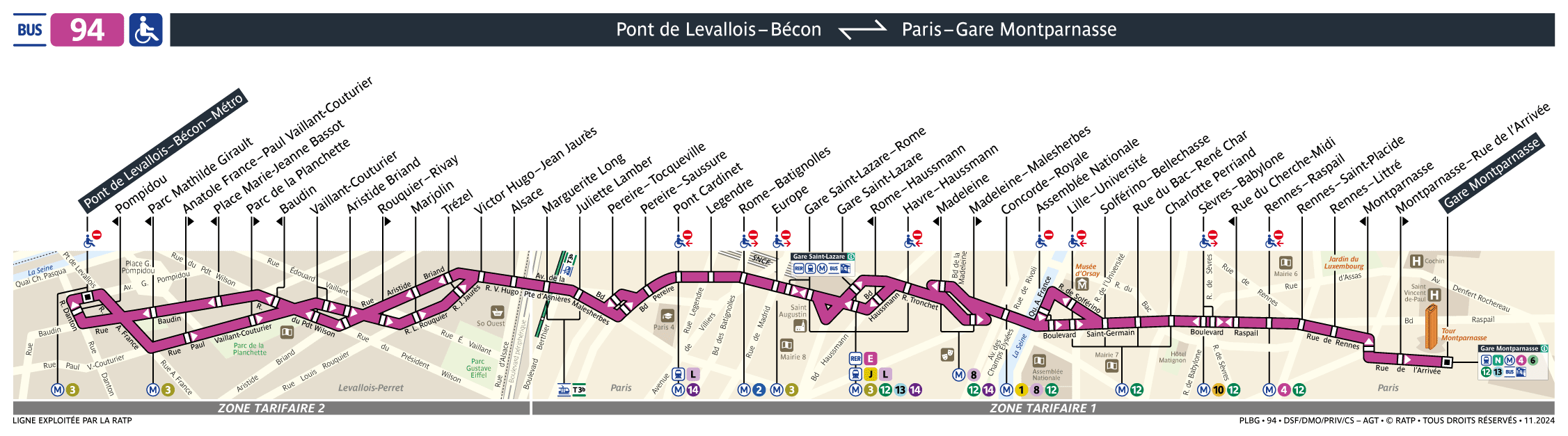 Bus Ligne 94 : plan, arrêts et horaires en temps réel | Bonjour RATP