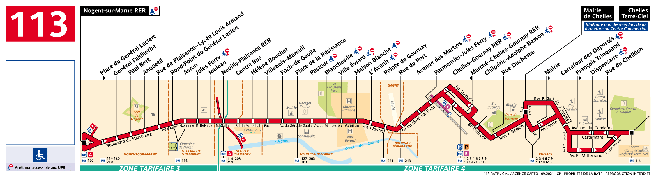 Bus Ligne 113 : plan, arrêts et horaires en temps réel | Bonjour RATP