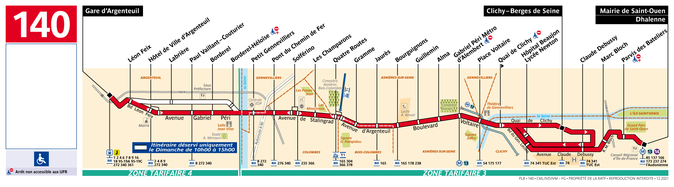 Bus Line 140: map, stops, and real-time schedules | Bonjour RATP