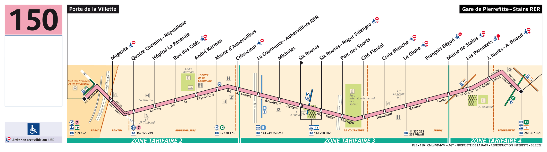 Bus Ligne 150 : plan, arrêts et horaires en temps réel | Bonjour RATP