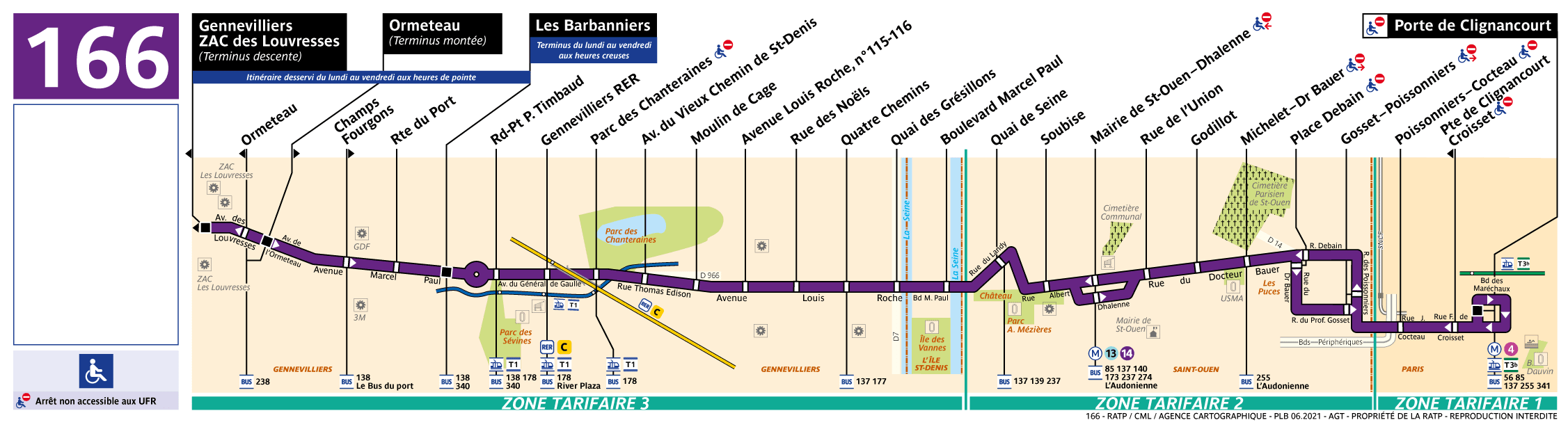 Bus Ligne 166 : plan, arrêts et horaires en temps réel | Bonjour RATP