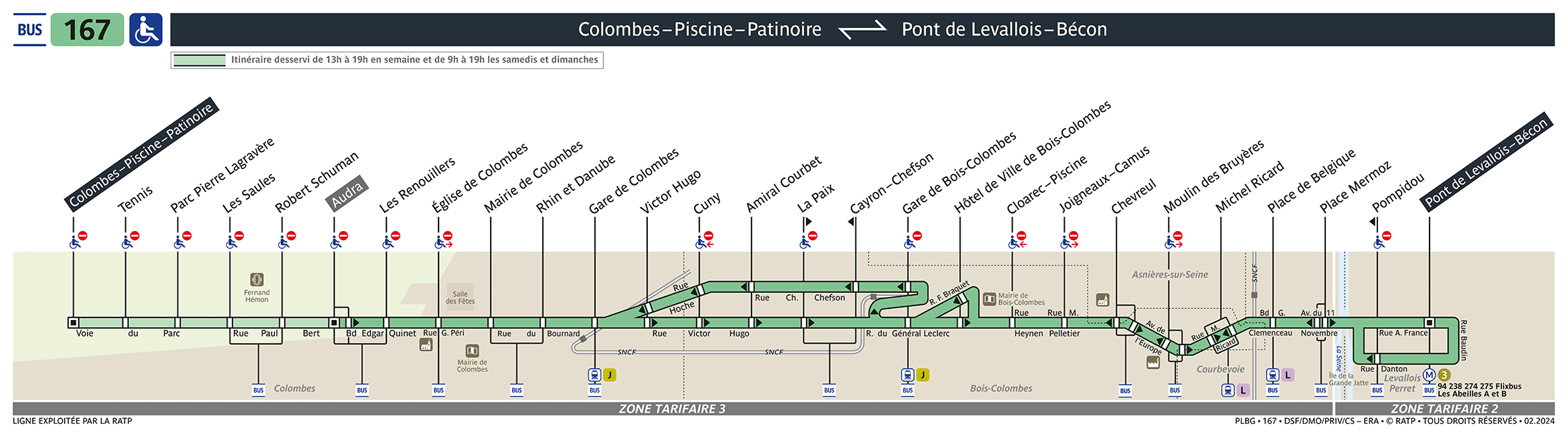 Bus Ligne 167 : plan, arrêts et horaires en temps réel | Bonjour RATP