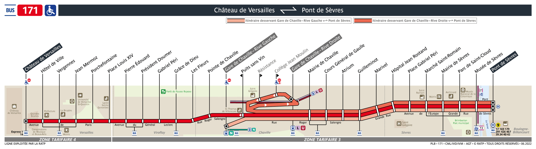 Bus Line 171: map, stops, and real-time schedules | Bonjour RATP