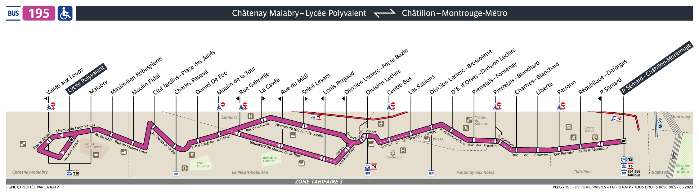 Bus Line 195: map, stops, and real-time schedules | Bonjour RATP