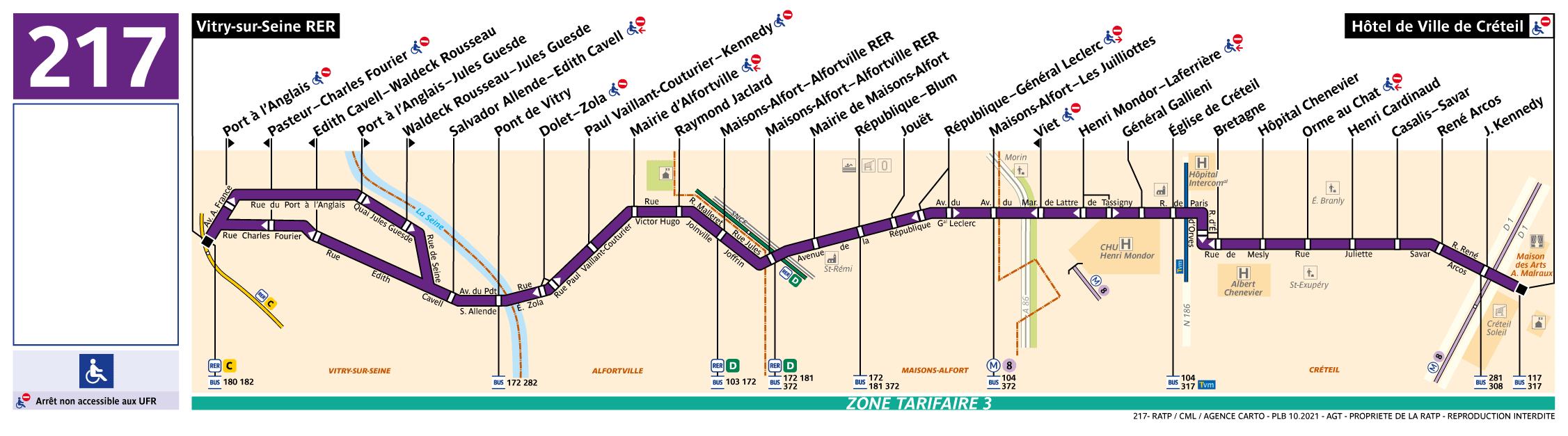 Bus Ligne 217 : plan, arrêts et horaires en temps réel | Bonjour RATP