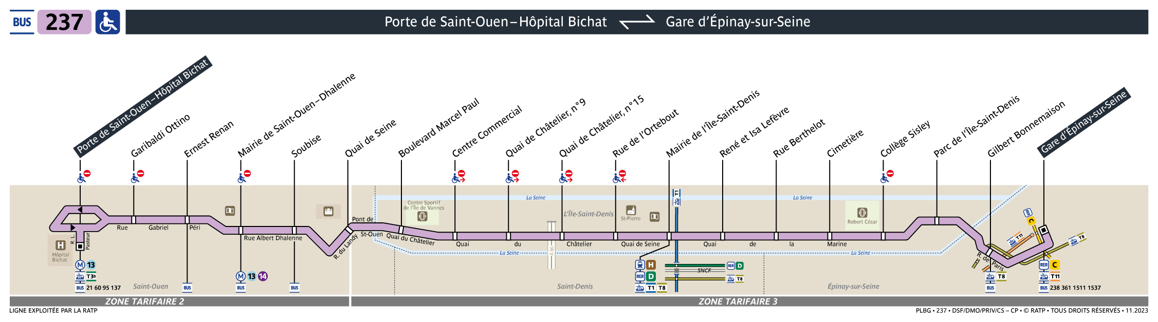 Bus Line 237: map, stops, and real-time schedules | Bonjour RATP