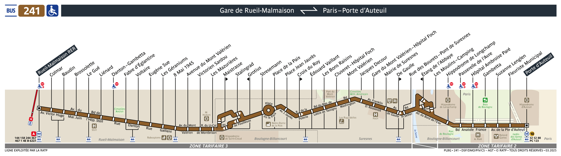 Bus Line 241: map, stops, and real-time schedules | Bonjour RATP