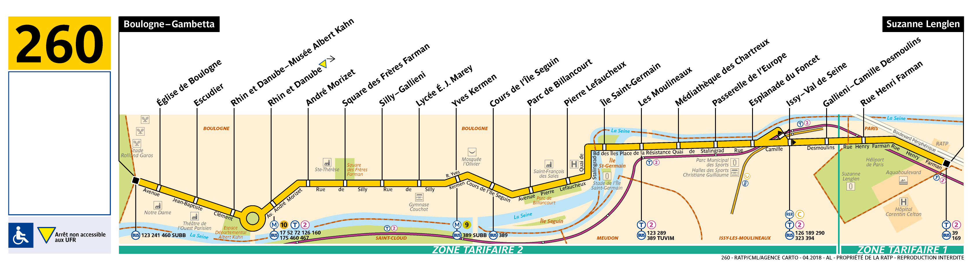 Bus Ligne 260 : plan, arrêts et horaires en temps réel | Bonjour RATP