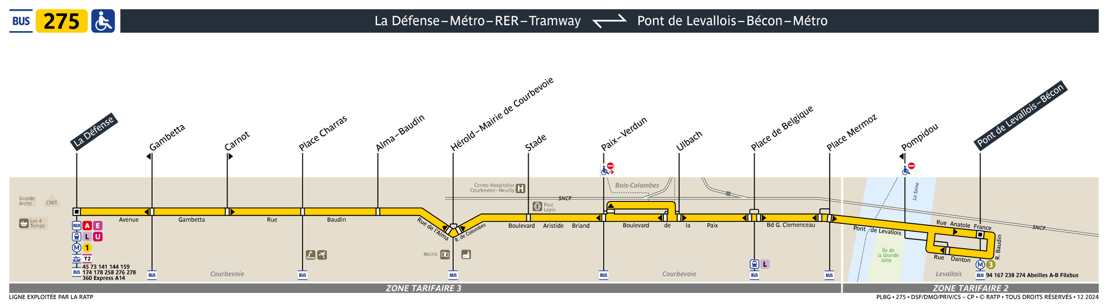 Bus Line 275: map, stops, and real-time schedules | Bonjour RATP