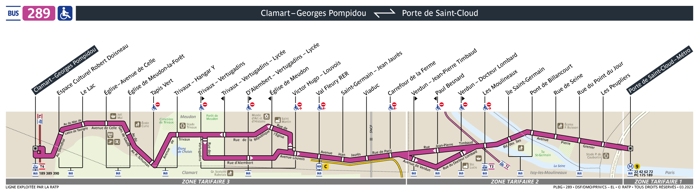 Bus Ligne 289 : plan, arrêts et horaires en temps réel | Bonjour RATP