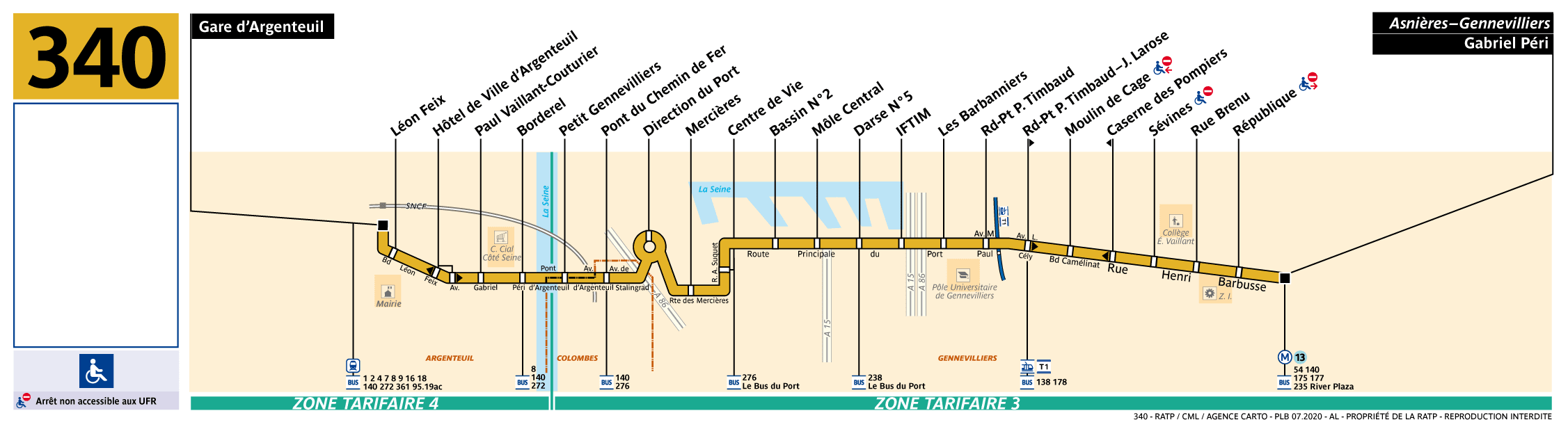 Bus Ligne 340 : plan, arrêts et horaires en temps réel | Bonjour RATP