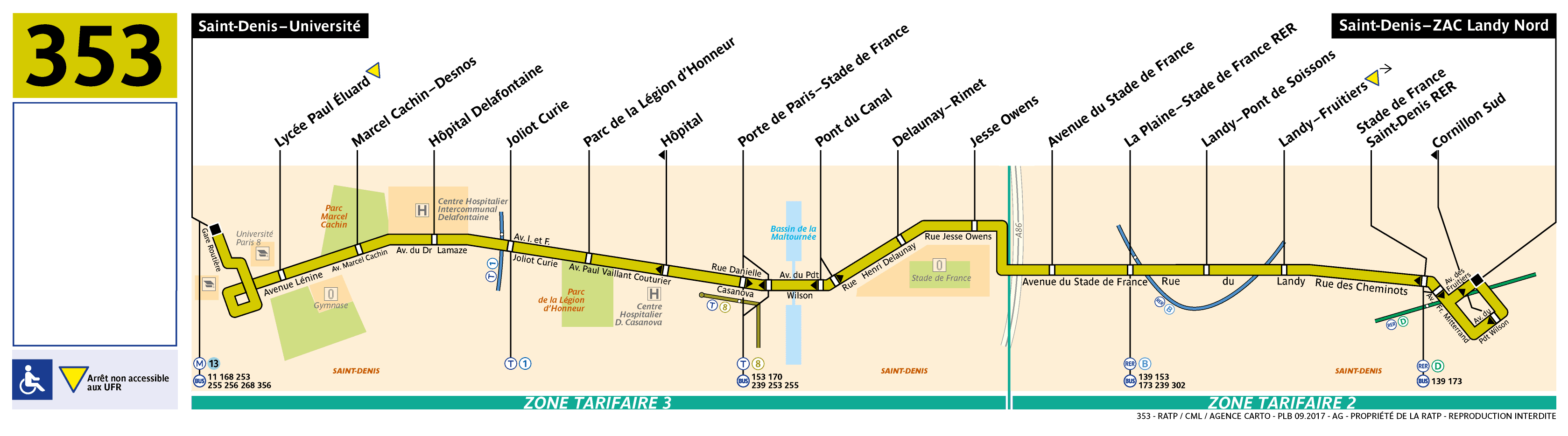 Bus Ligne 353 : plan, arrêts et horaires en temps réel | Bonjour RATP