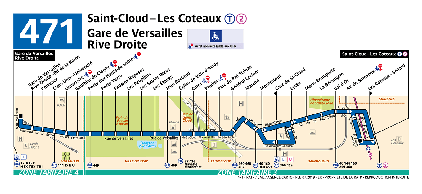 Bus Ligne 471 : plan, arrêts et horaires en temps réel | Bonjour RATP