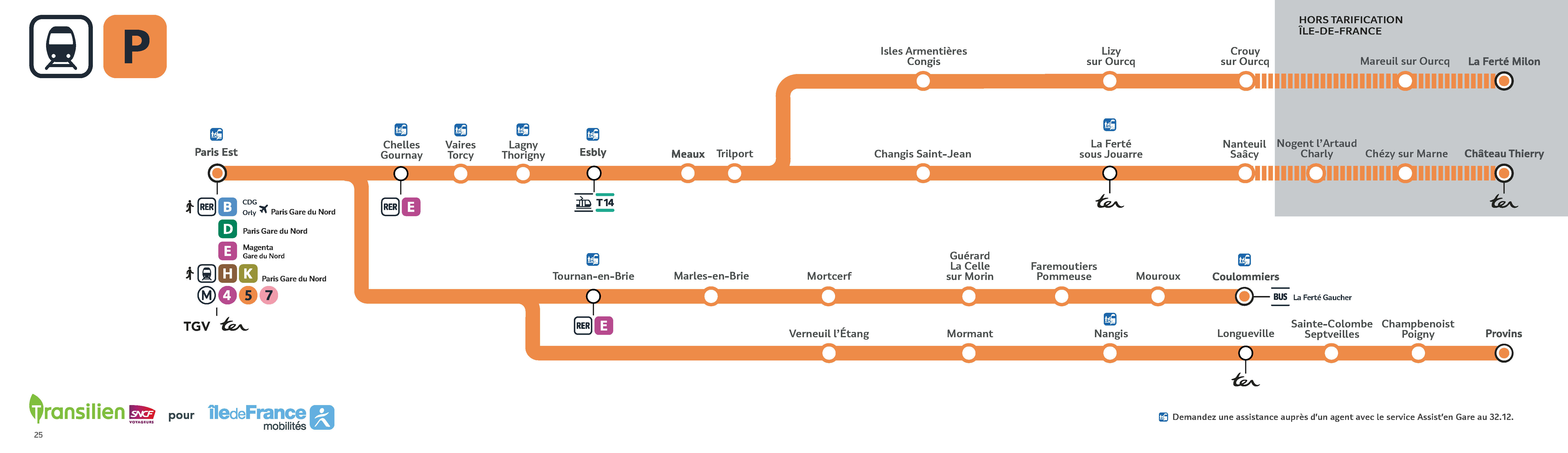 Transilien Ligne P : plan, gares et horaires en temps réel | Bonjour RATP