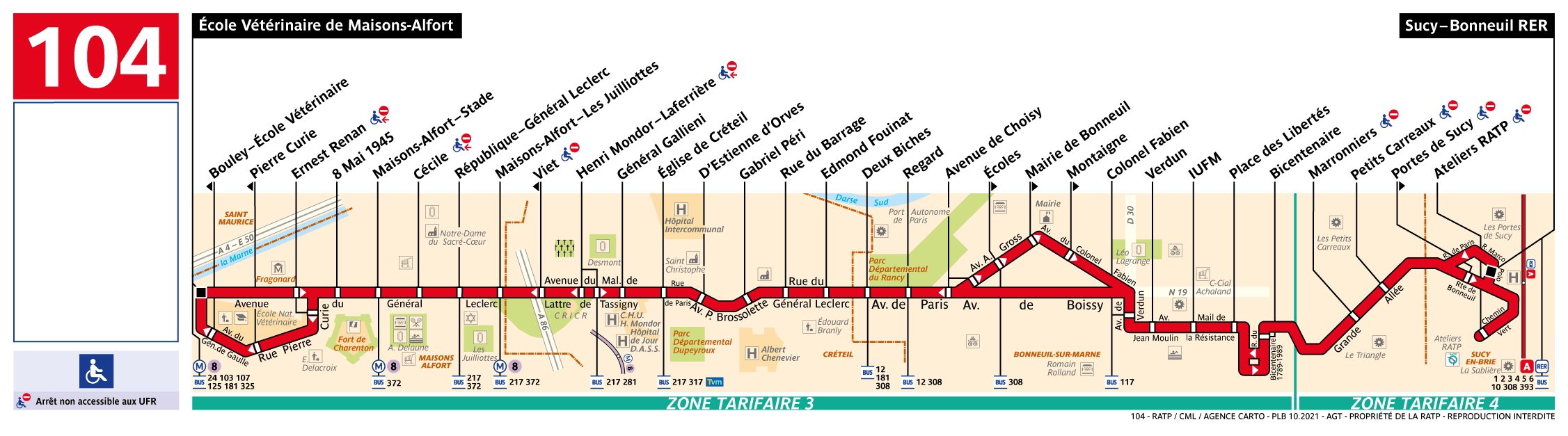 Bus Ligne 104 : plan, arrêts et horaires en temps réel | Bonjour RATP