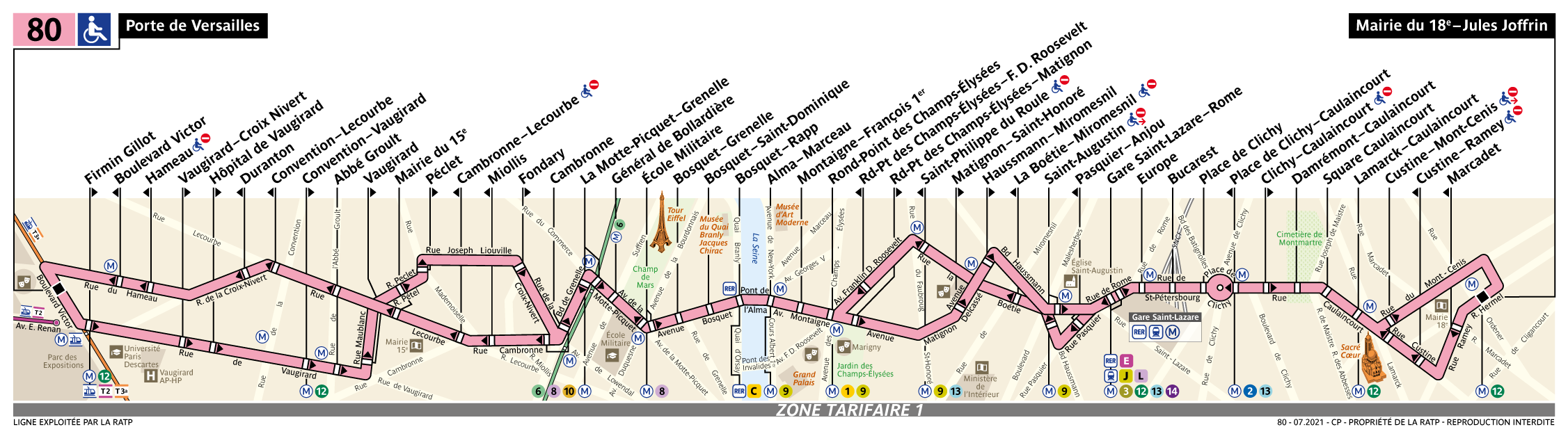 Bus Ligne 80 : plan, arrêts et horaires en temps réel | Bonjour RATP