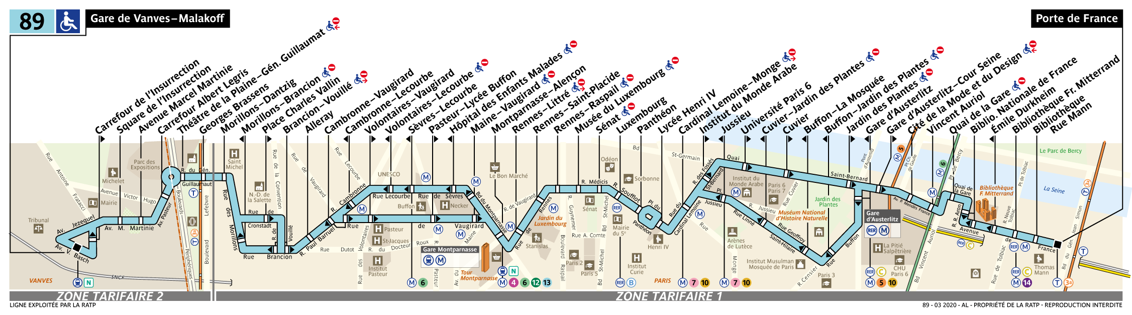 Bus Ligne 89 : plan, arrêts et horaires en temps réel | Bonjour RATP