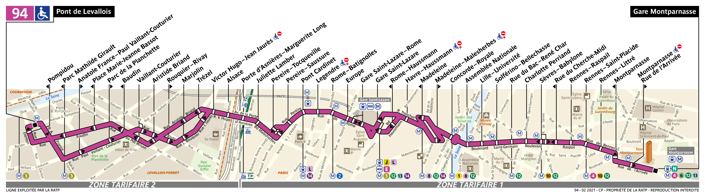 Bus Ligne 94 : plan, arrêts et horaires en temps réel | Bonjour RATP