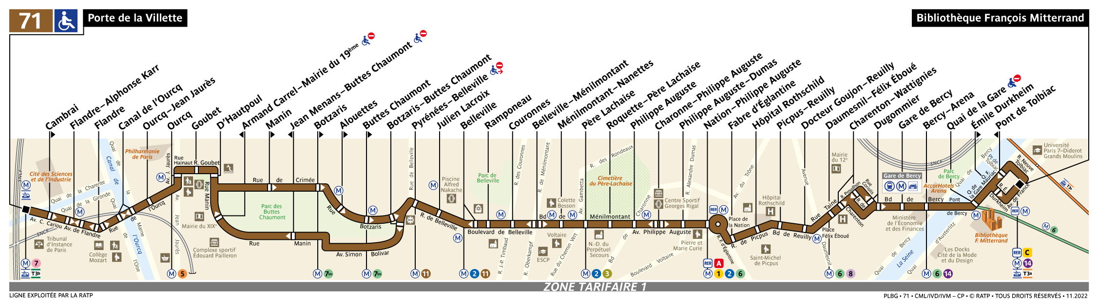 Bus Ligne 71 : plan, arrêts et horaires en temps réel | Bonjour RATP