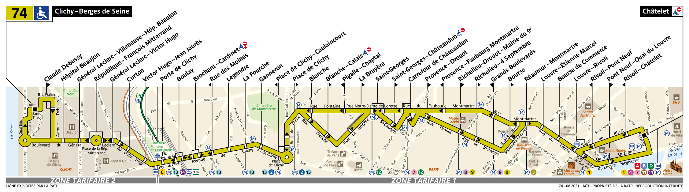 Bus Line 74: map, stops, and real-time schedules | Bonjour RATP