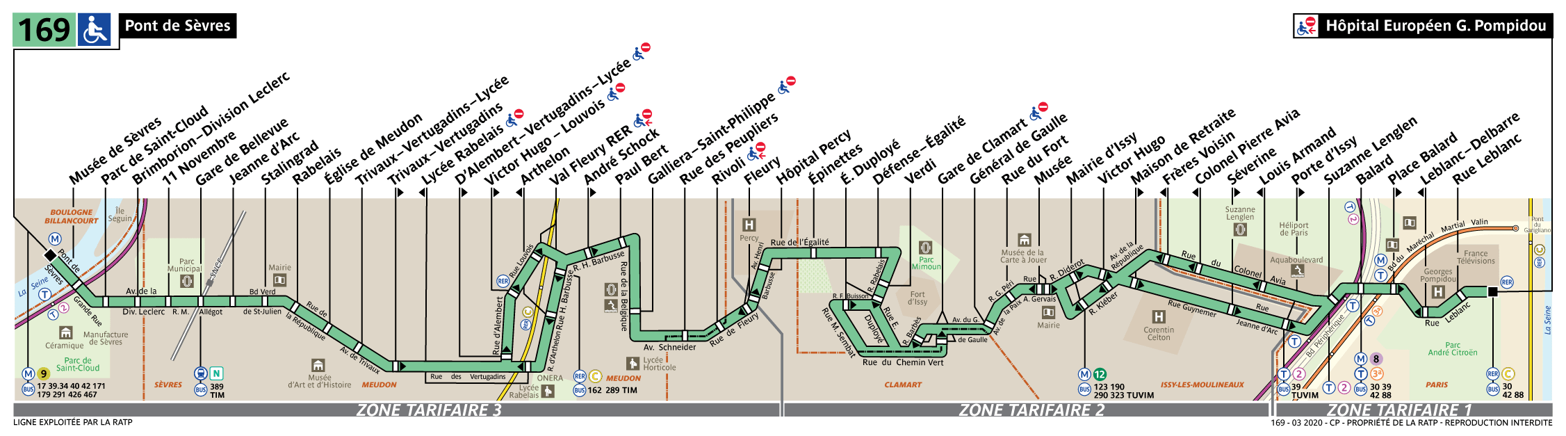 Bus Ligne 169 : plan, arrêts et horaires en temps réel | Bonjour RATP
